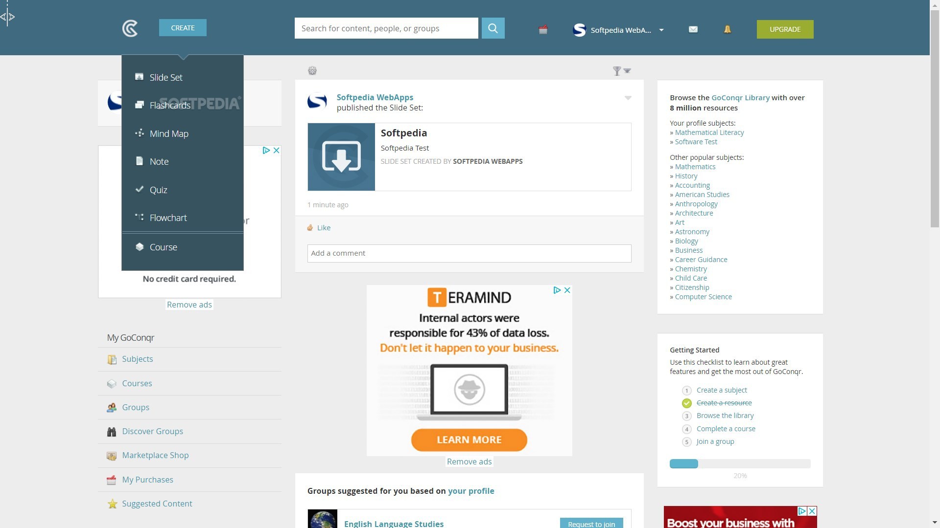 Tool: GoConqr - Reisgids Digitaal Leermateriaal