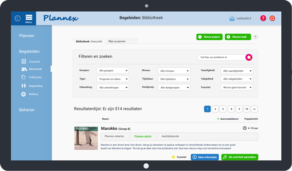 Tool: Plannex 21 - Reisgids Digitaal Leermateriaal